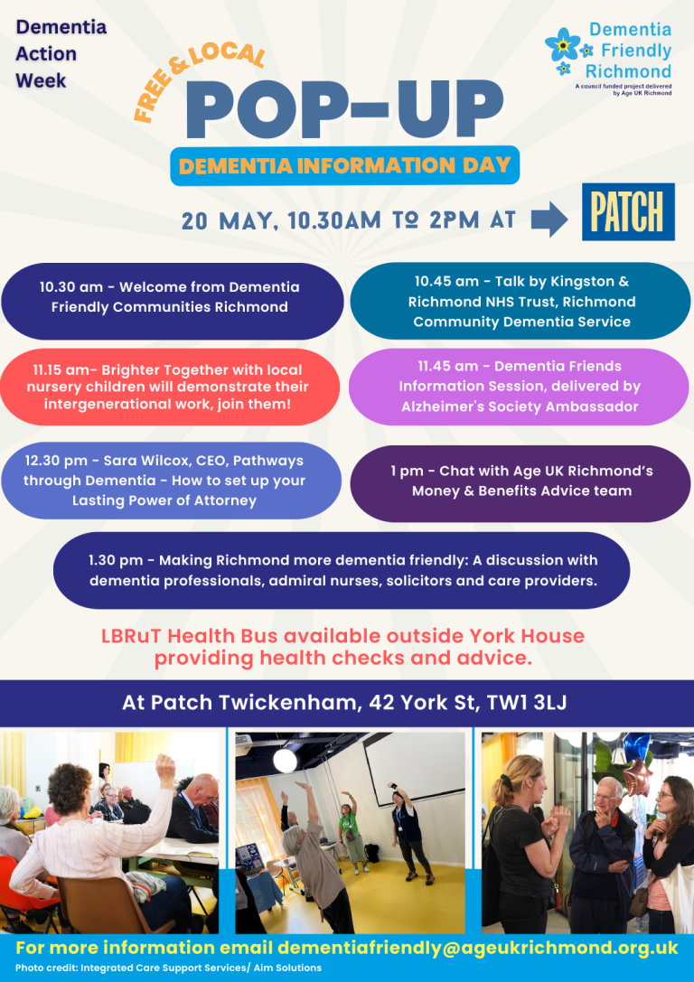 Free Pop-Up Dementia Information Day as part of Dementia Action Week ...