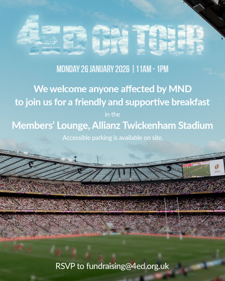 4ED Breakfast for anyone affected by Motor Neurone Disease (MND ...